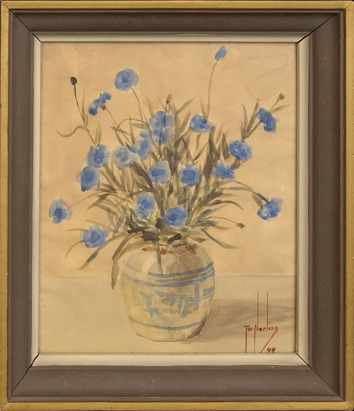 Tor Norling, watercolor, signed and dated -44. - Bukowskis