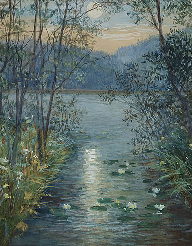 Anna Billing, watercolor, signed. - Bukowskis