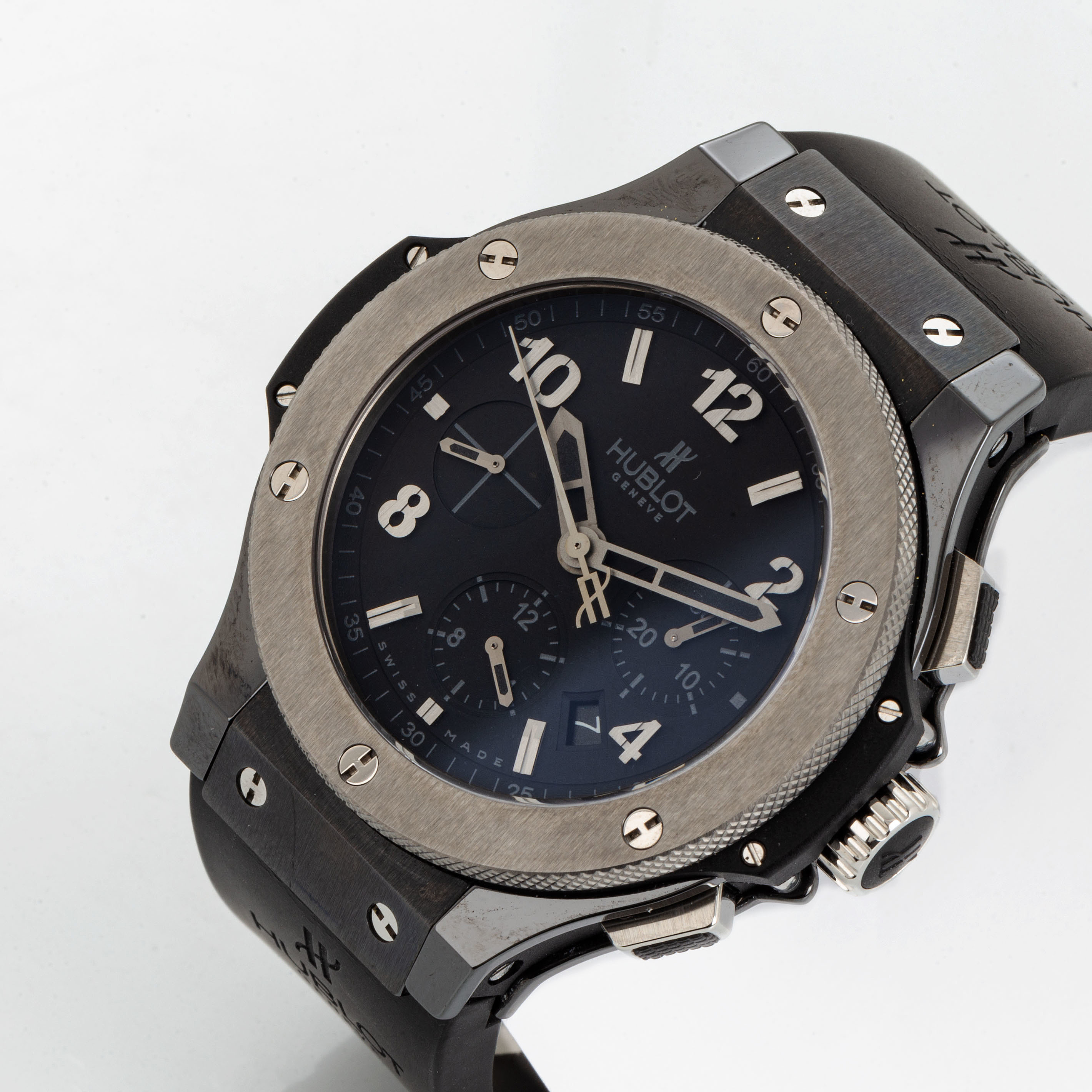 Hublot, Big Bang Ice, chronograph, wristwatch, 44 mm. - Bukowskis