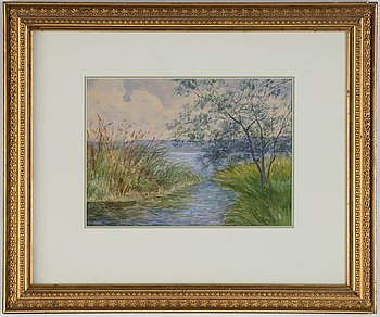 Anna Billing, akvarell, signerad. - Bukowskis