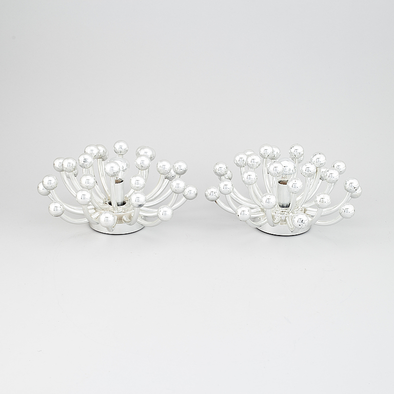 A pair pf 'Pistillo' wall/ceiling lamps, Vlaneti, Italy. - Bukowskis A pair pf 'Pistillo' wall/ceiling lamps, Vlaneti, Italy. - Bukowskis