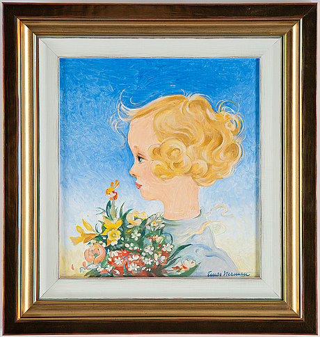 Einar Nerman, olja på pannå, signerad . - Bukowskis