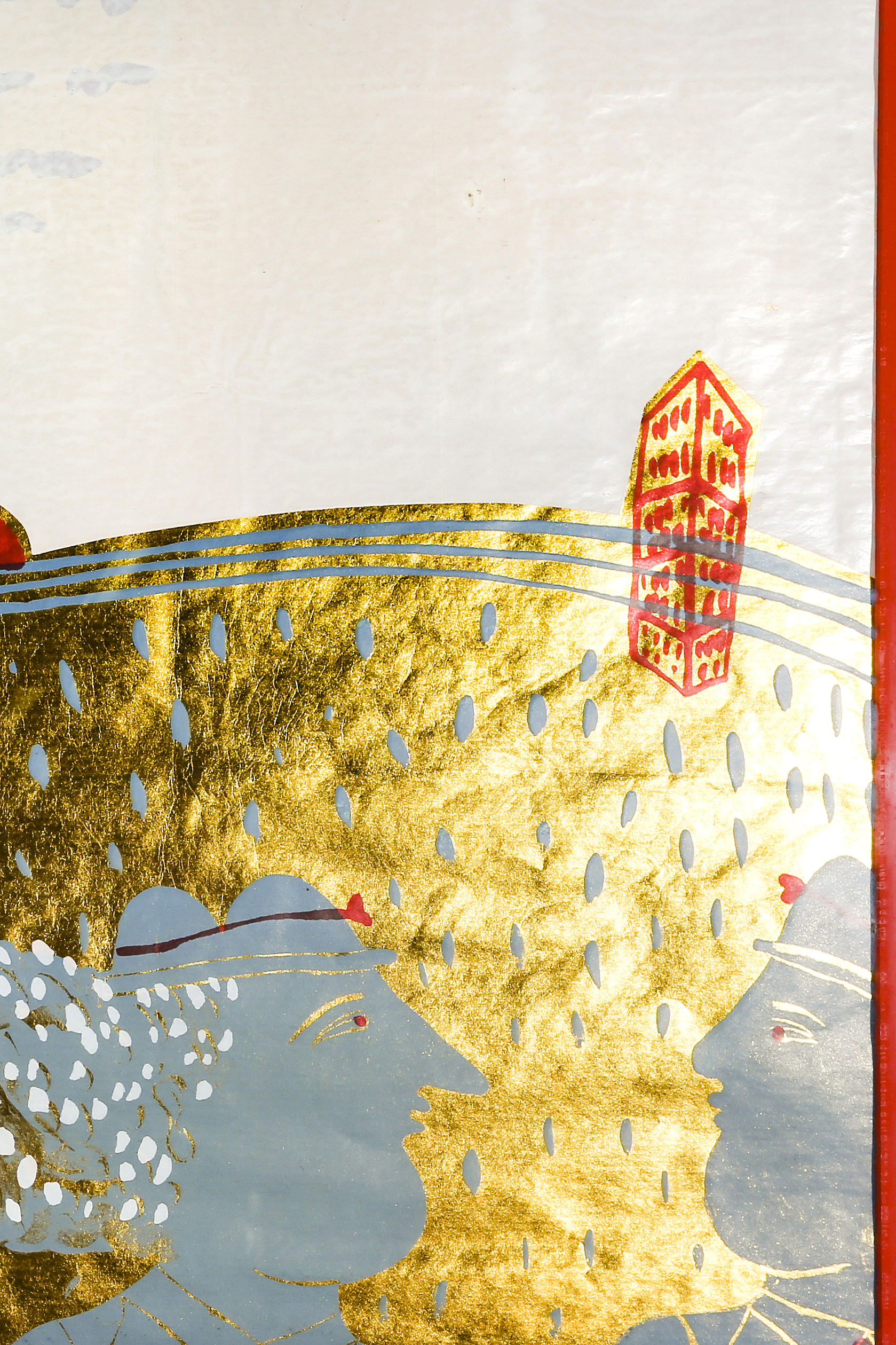 Alexandre Fassianos, handkolorerad färglitografi med guld. - Bukowskis