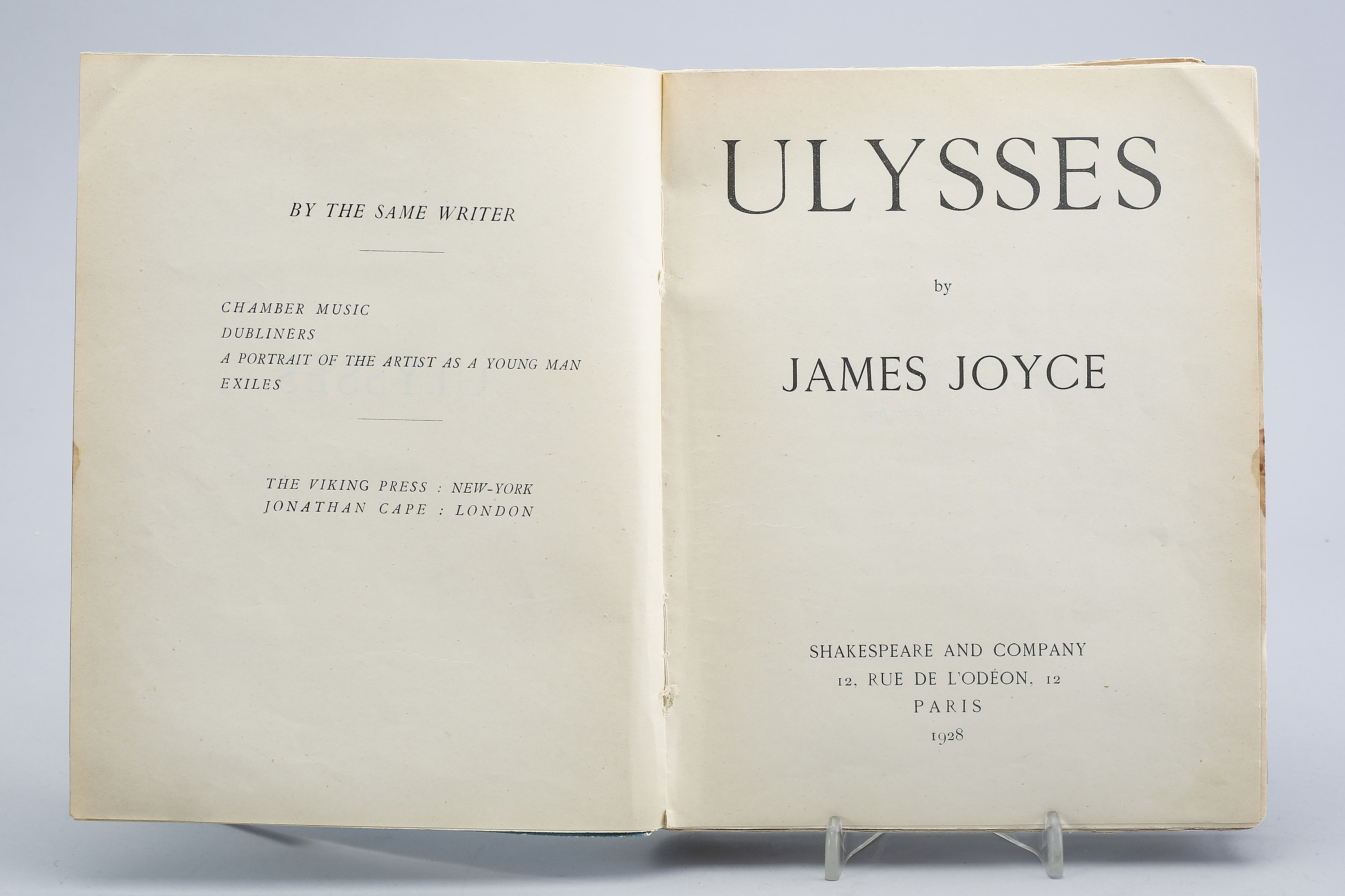 James Joyce, "Ulysses" paperback book 1928. - Bukowskis