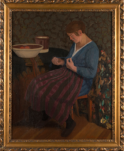 Juho Rissanen, oil on canvas, signed and dated 1919. - Bukowskis