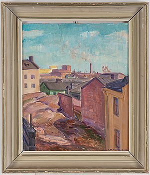 Arvo Makkonen, olja på pannå, signerad och daterad -43. - Bukowskis