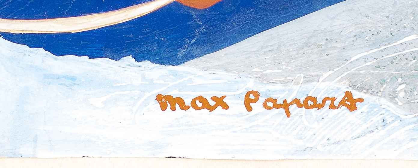 Max Papart, mixed media with collage, signed Max Papart. - Bukowskis