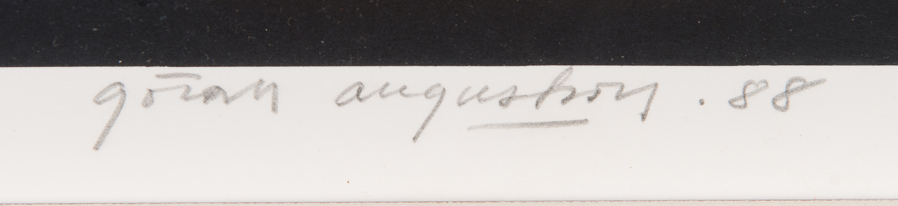 Göran Augustson, serigrafi, signerad och daterad -88, numrerad 28/100 ...