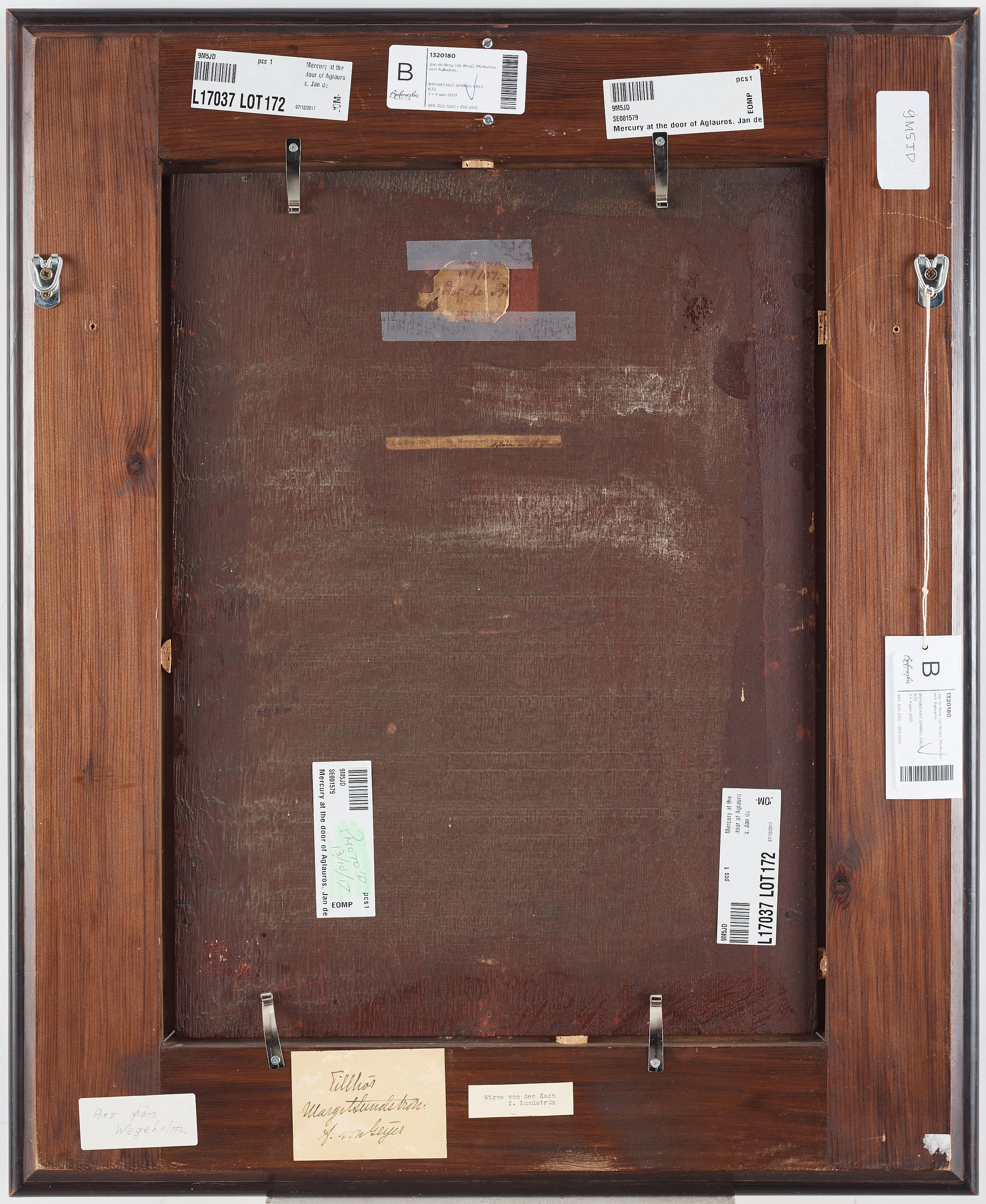 Jan de Bray (de Braij), Mercury and Aglauros at the door of Herse's ...