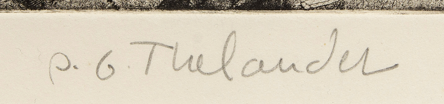 PG Thelander, lithograph in colours, signed and Èpreuve D'artiste ...