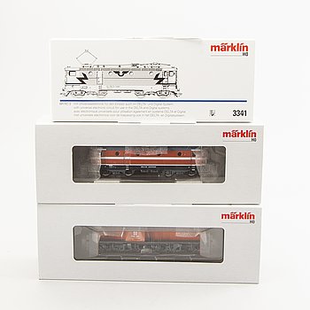 3 Märklin locomotives, 3341, 37418 and 37940. - Bukowskis