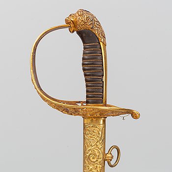 A Brazilian officer's sword with scabbard. Second half of the 19th ...