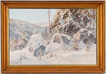 Anshelm Schultzberg, oil on canvas signed. - Bukowskis