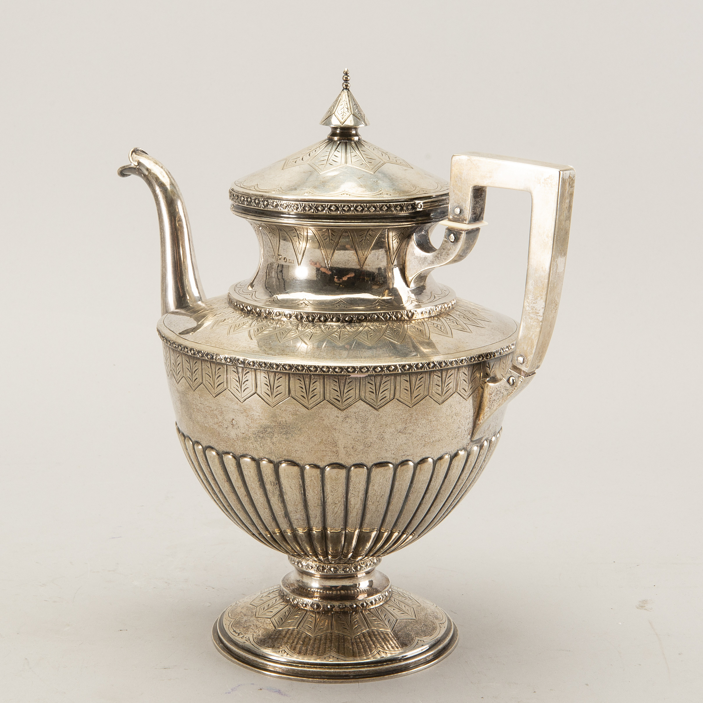 Claes Peter Hedin kaffekanna silver Jönköping 1893. - Bukowskis
