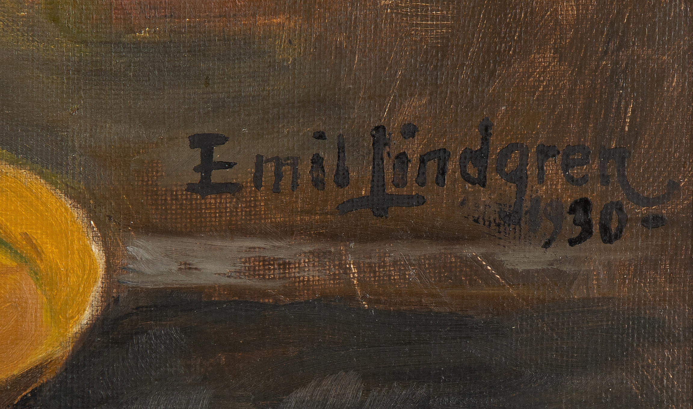 Emil Lindgren, olja på duk, signerad och daterad 1930. - Bukowskis