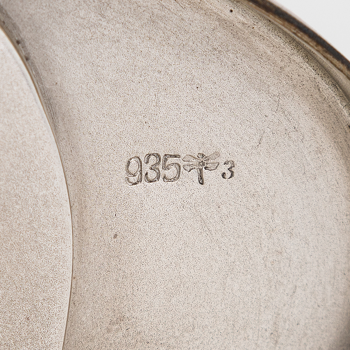 A silver and guilloche enamel pill box and finial. Box, maker's mark of ...