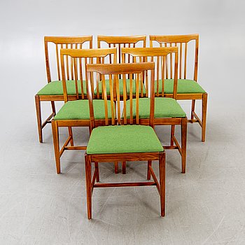 Svante Skogh, a set of sex chairs from Vindö Balder möbler, Vaggeryd ...