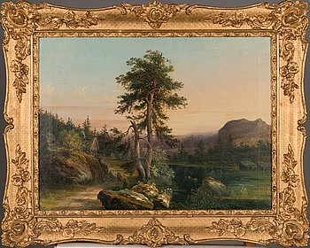 Carl Peter Hallberg, olja på duk, signerad och daterad 1852. - Bukowskis