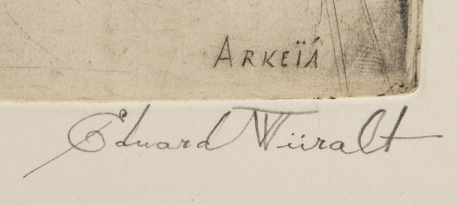 Eduard Wiiralt, torrnål, signerad och daterad 1938. - Bukowskis