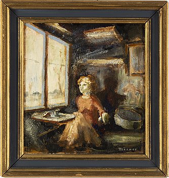 Stellan Mörner, olja på papp-pannå, signerad. - Bukowskis