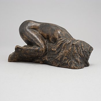 Matti Haupt, sculpture, signed. Bronze, length 25 cm. - Bukowskis