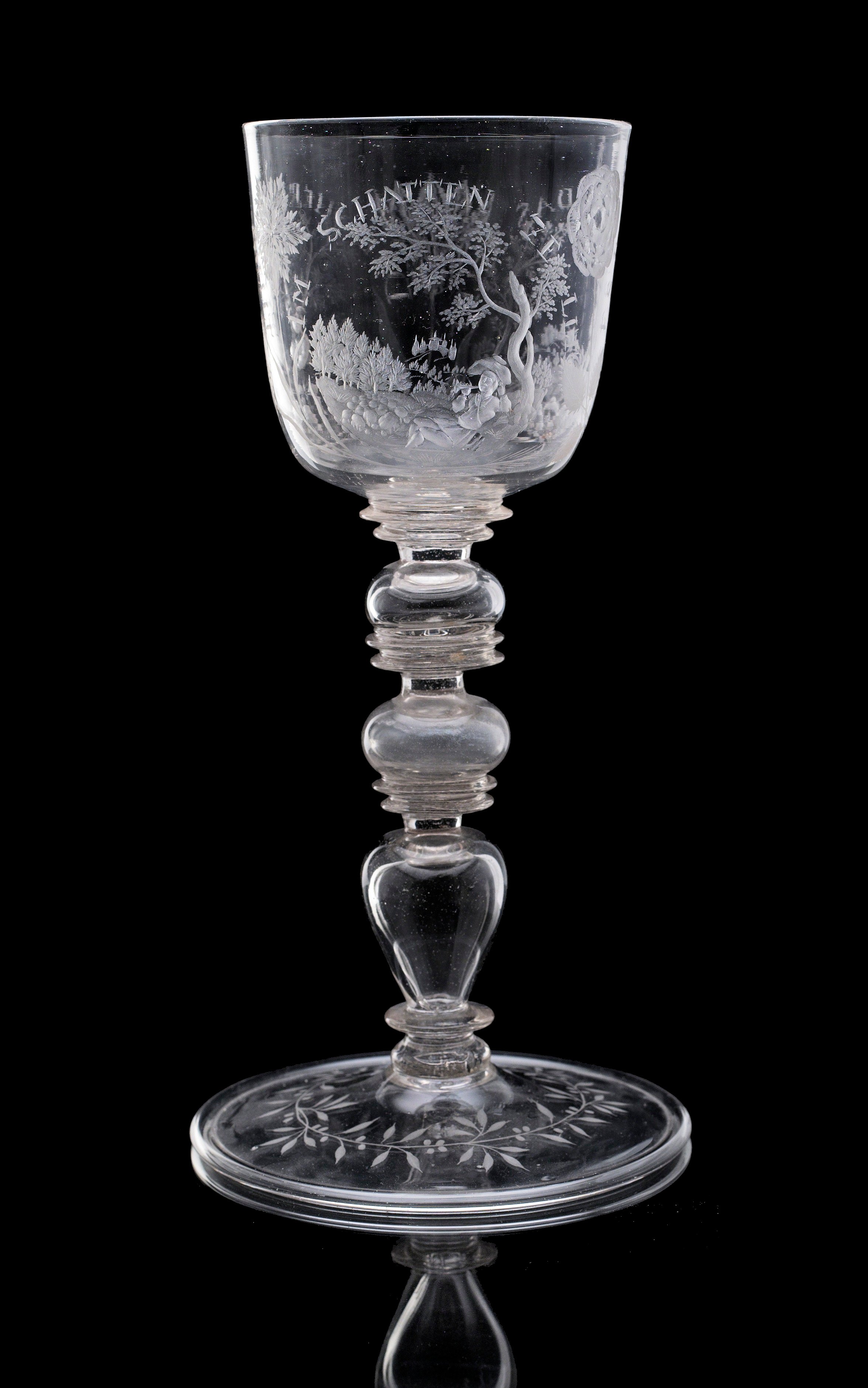 A German baroque wine goblet, first part of 18th Century. - Bukowskis