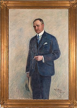 Marie Hauge, oil on canvas, signed and dated 1918. - Bukowskis