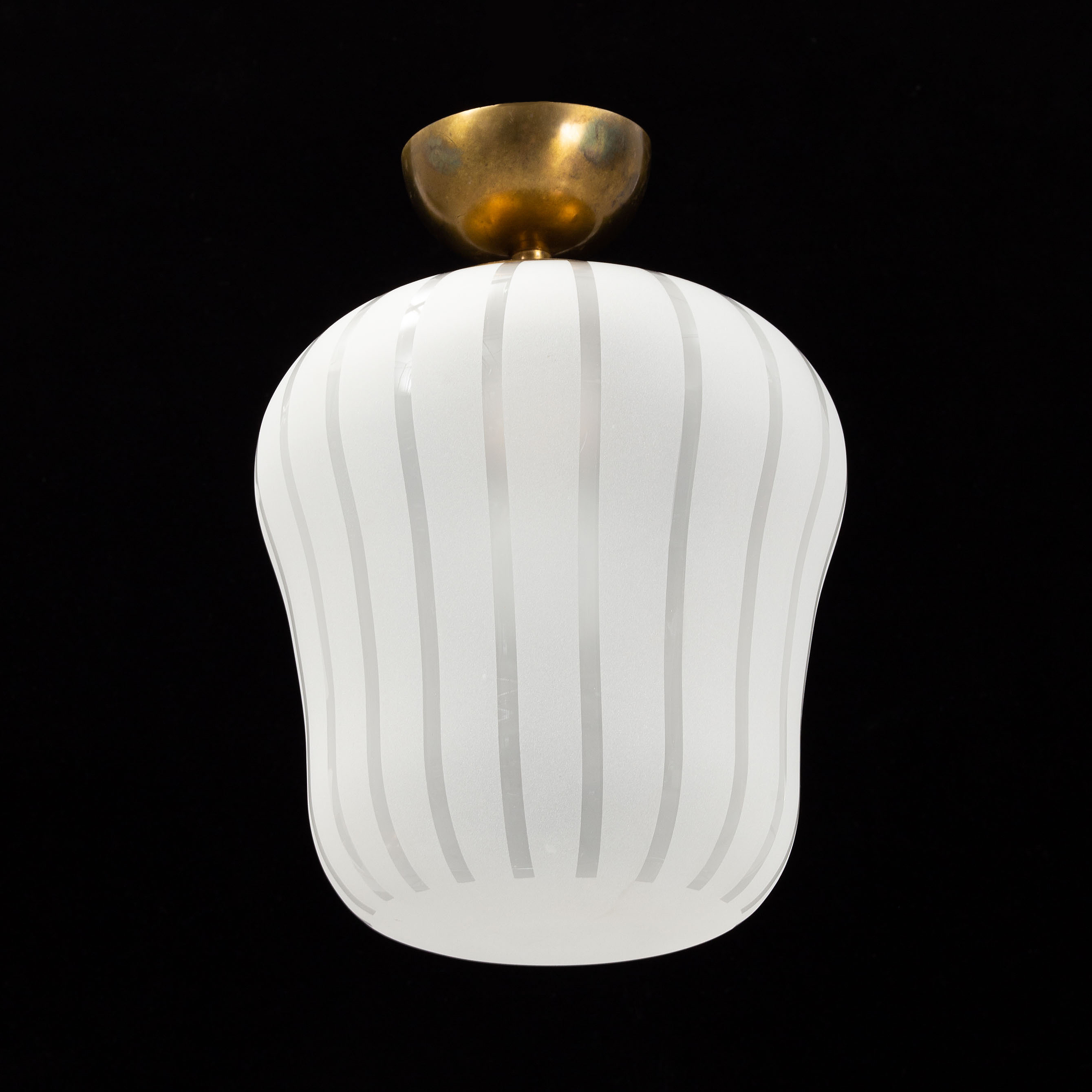 A Swedish Modern glass ceiling light, 1940's. - Bukowskis