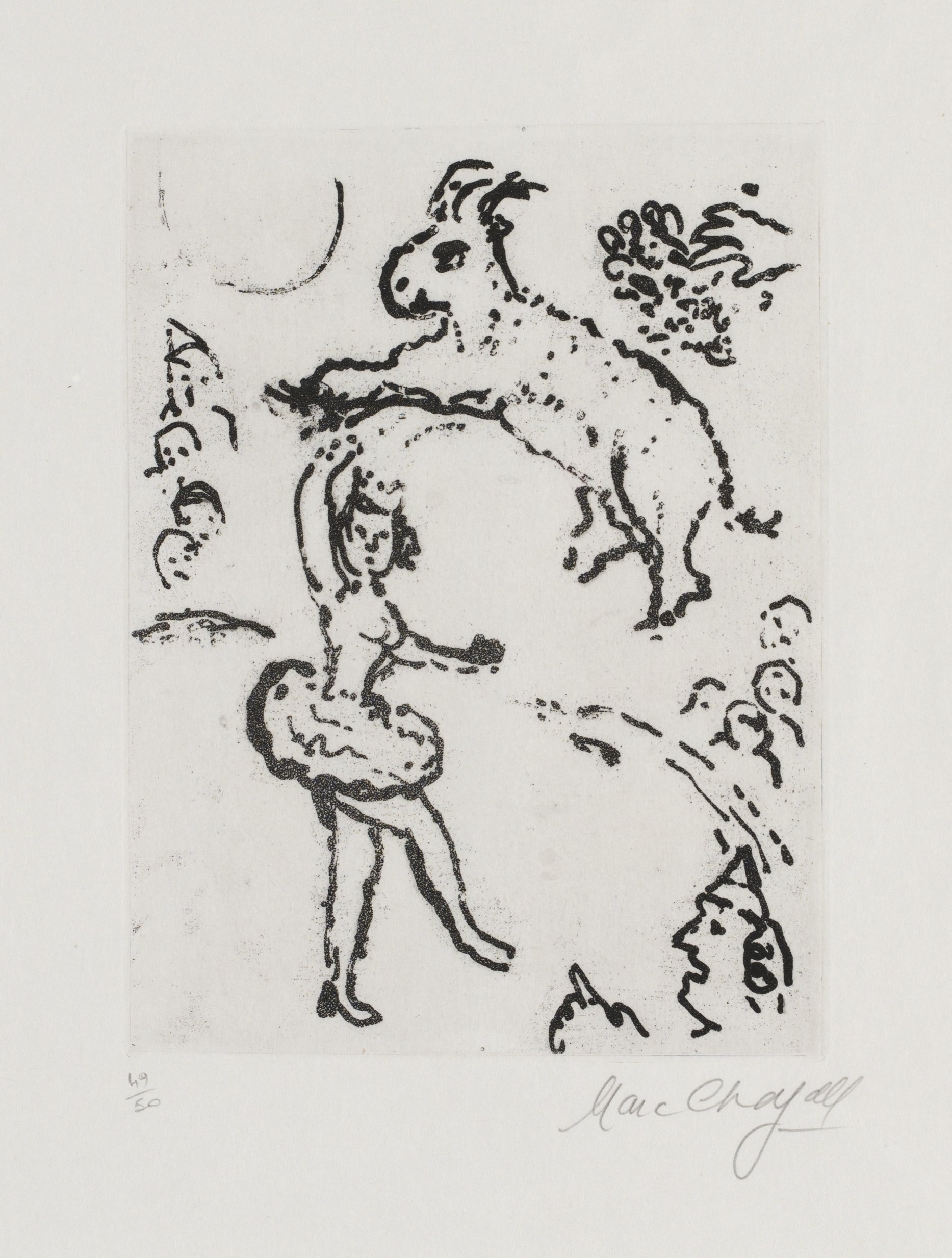 Marc Chagall, "Dressage de l'animal fou". - Bukowskis