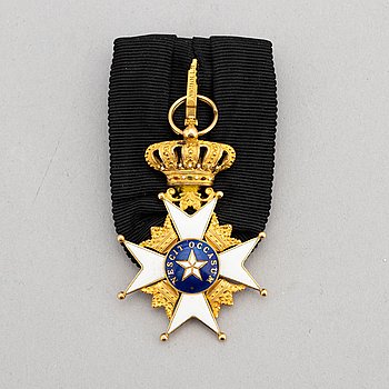 Order of the North Star, Knight's Cross, gold and enamel. - Bukowskis