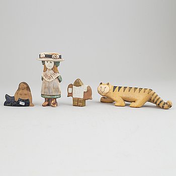 Lisa Larson, a set of four stoneware figurines, Gustavsberg. - Bukowskis