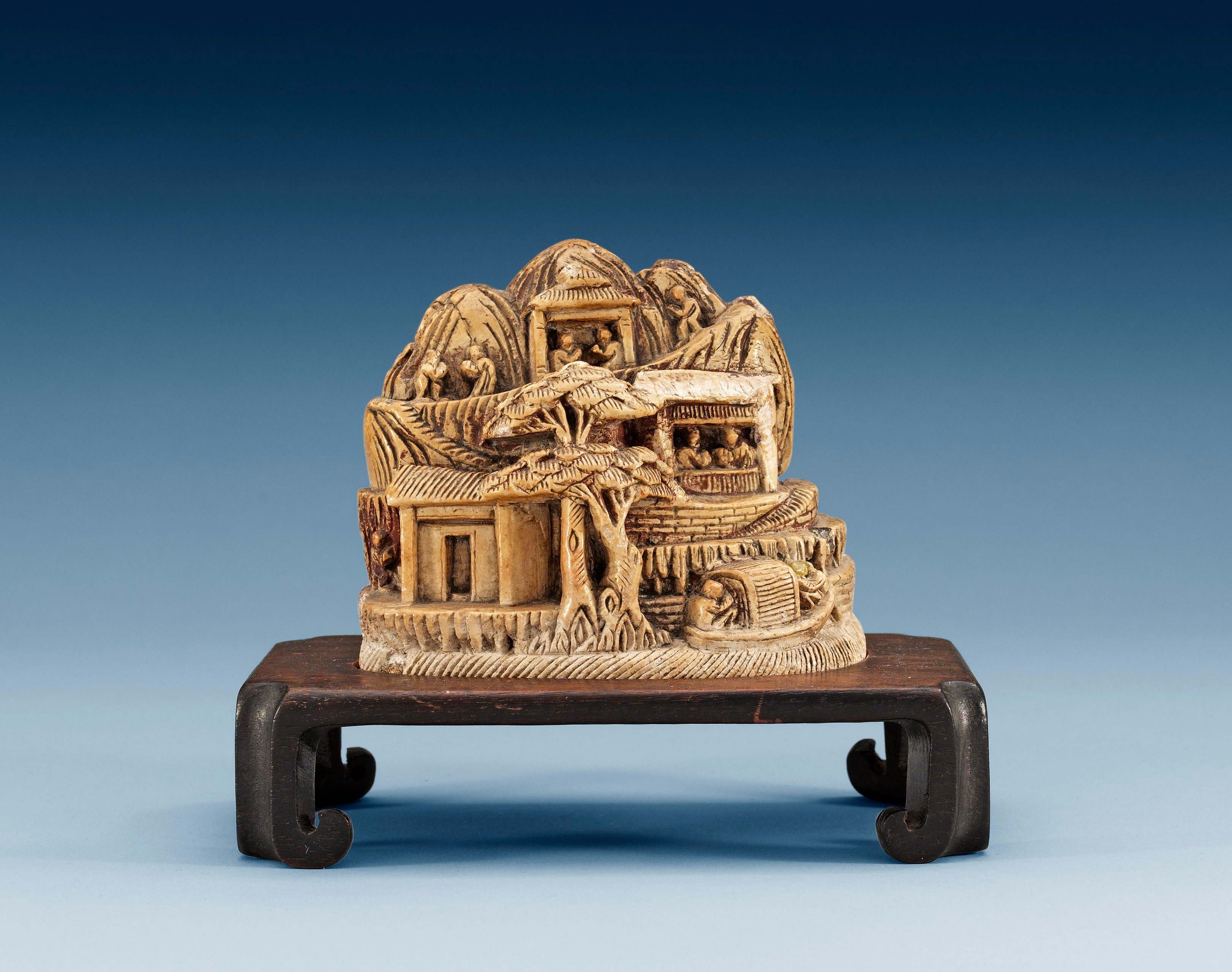 A stone sculpture group, Qing dynasty (1644-1912). - Bukowskis