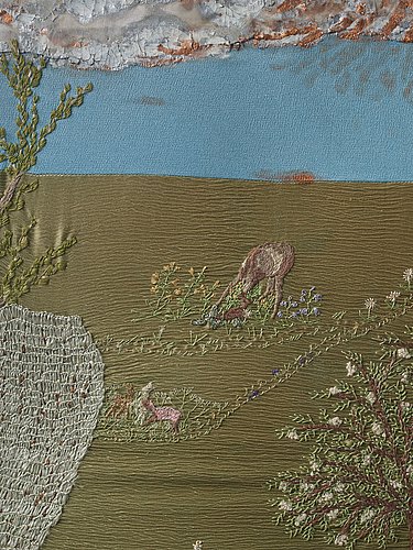 Anna Casparsson, an embroidered picture, ca 61 x 82 cm (with the frame ...