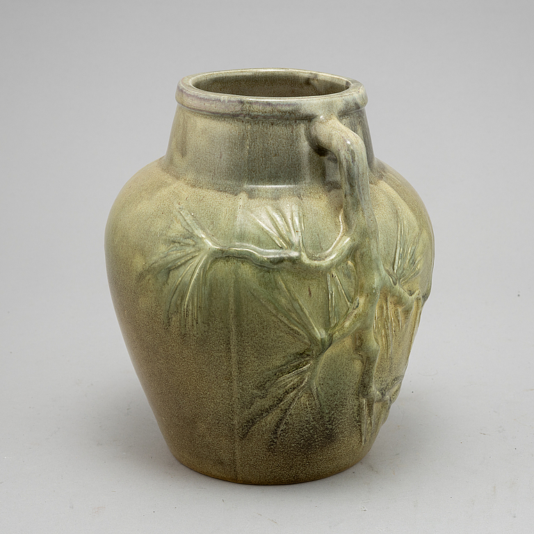 Albin Hamberg, a stoneware Art Nouveau urn, Höganäs, early 20th Century ...