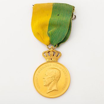 A Swedish gold medal, 18 carat. - Bukowskis