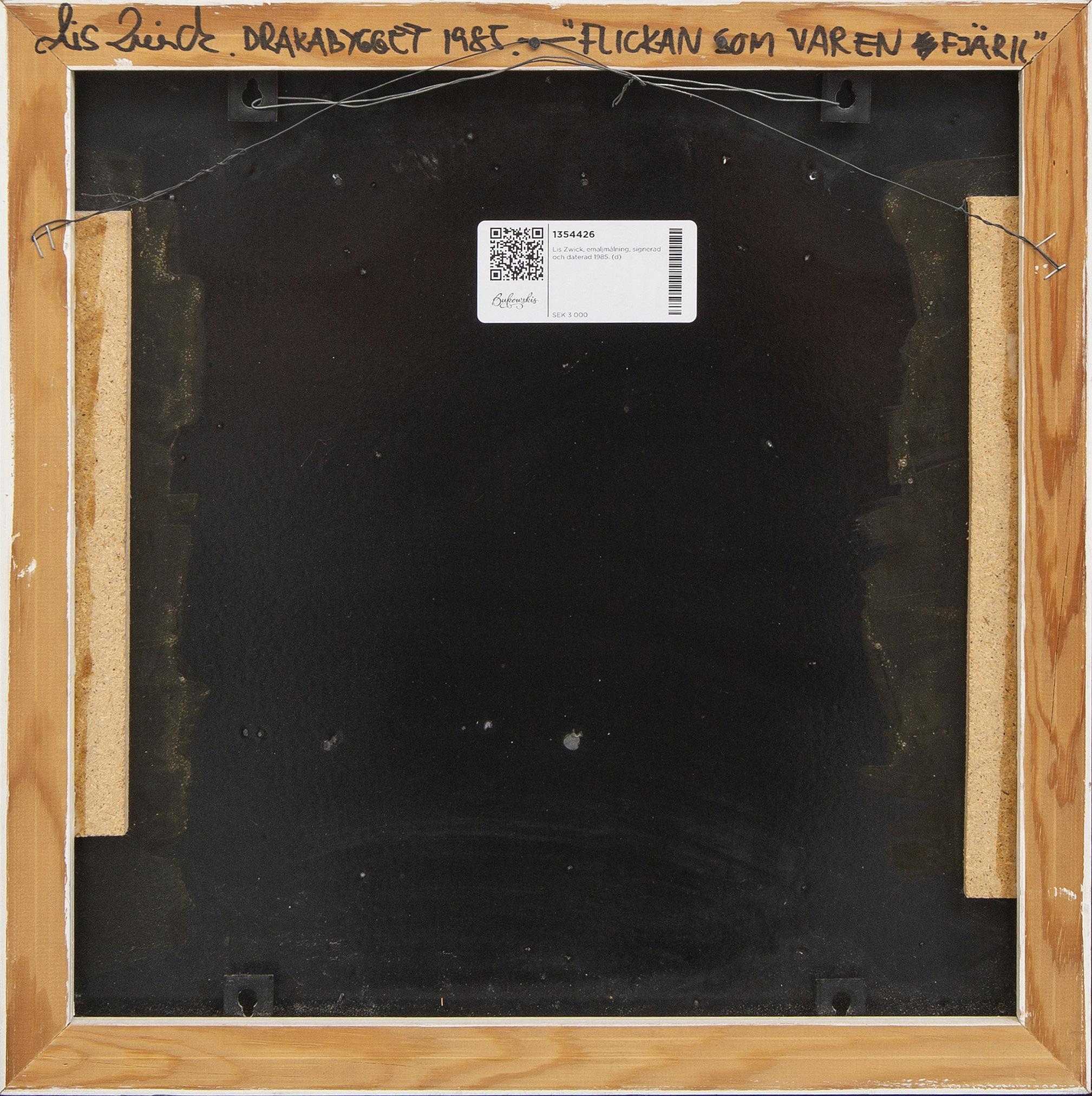 Lis Zwick, a signed and dated enamel painting. - Bukowskis