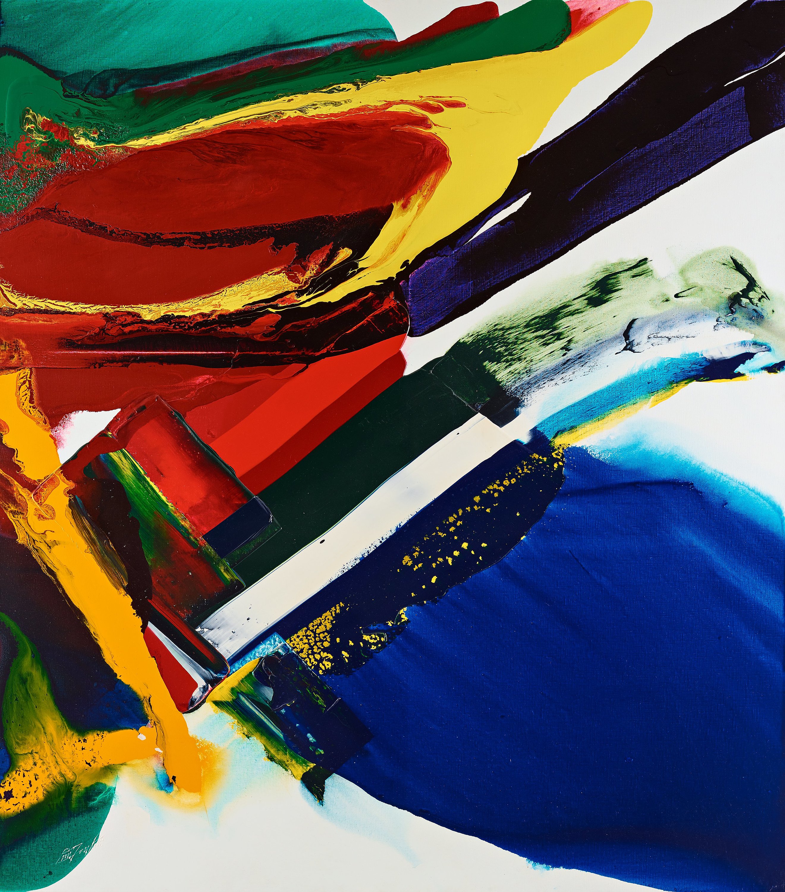 Paul Jenkins, "Phenomena Violet Visitation". - Bukowskis