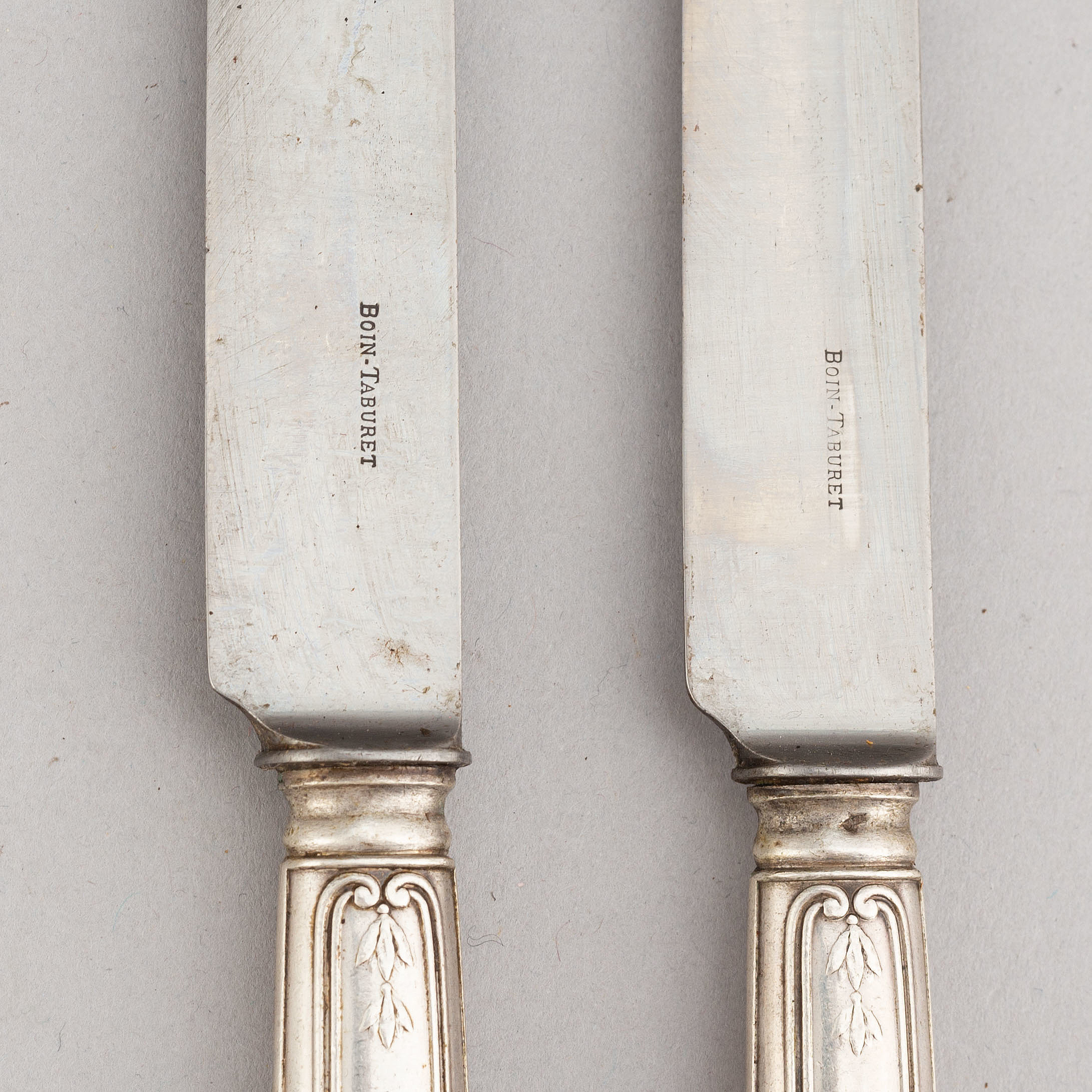 A set of twelve French silver knives, 19th century. - Bukowskis