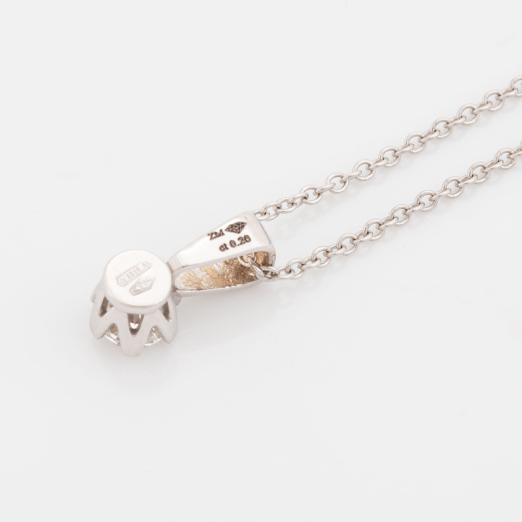 Collier med briljantslipad diamant. - Bukowskis