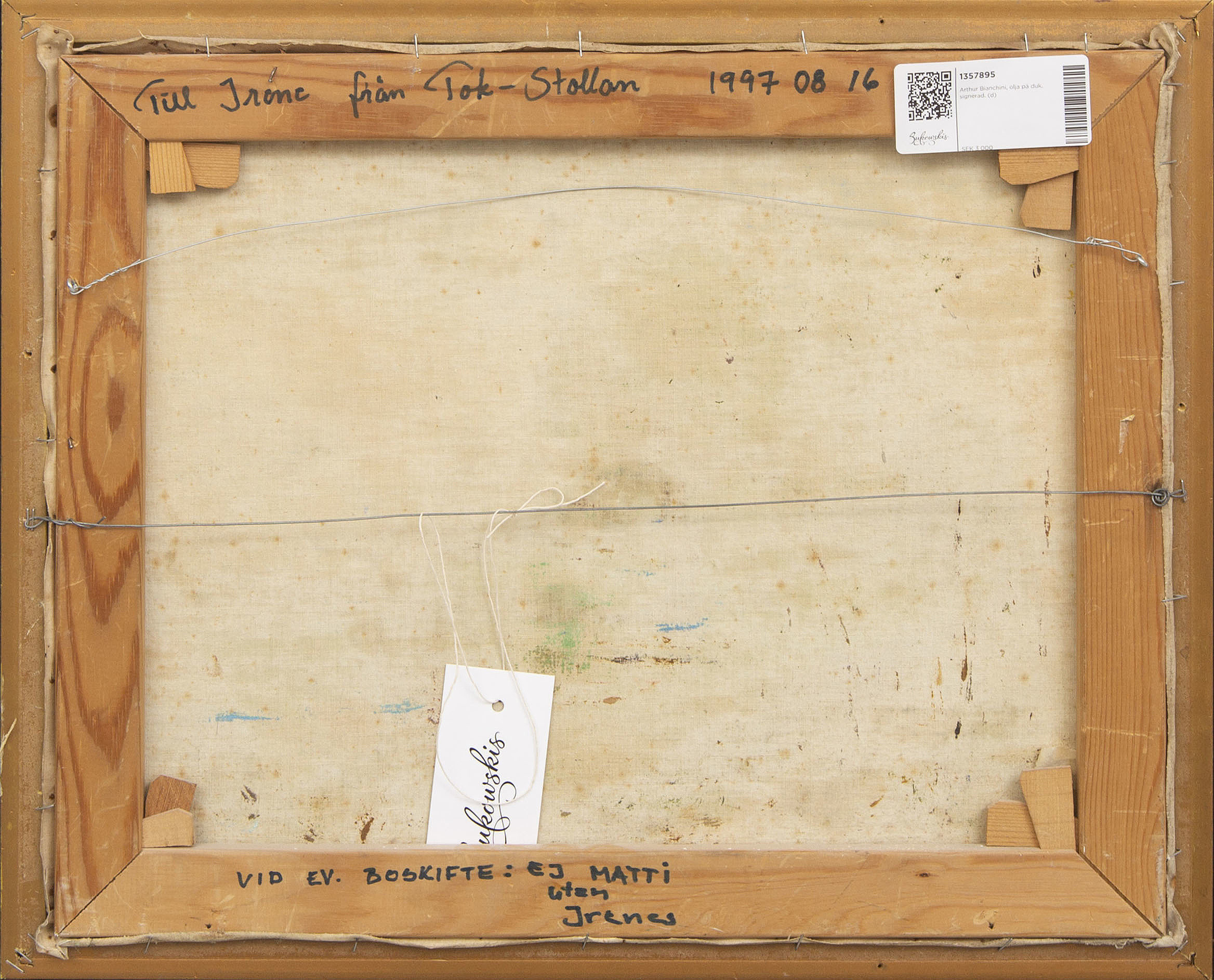 Arthur Bianchini, oil on canvas, signed. - Bukowskis