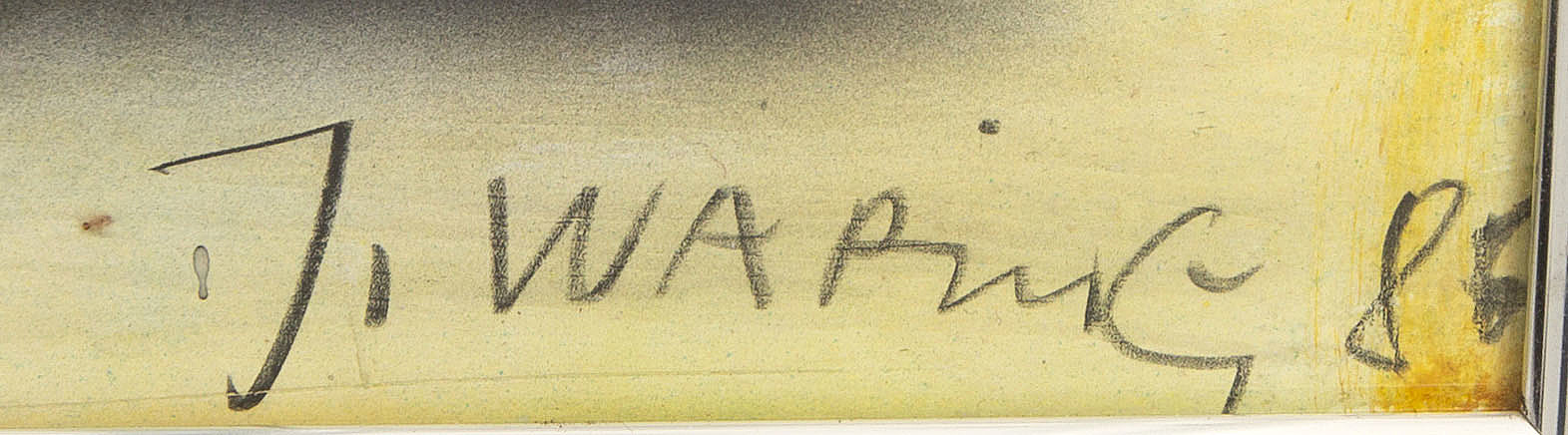 Jörgen Waring, olja/kollage på papper signerad och daterad 86. - Bukowskis