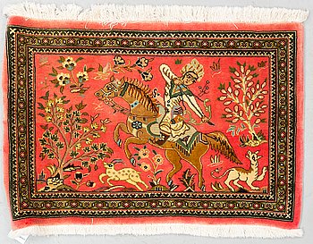 Matta, Old Ghom figural, ca 58 x 85 cm. - Bukowskis