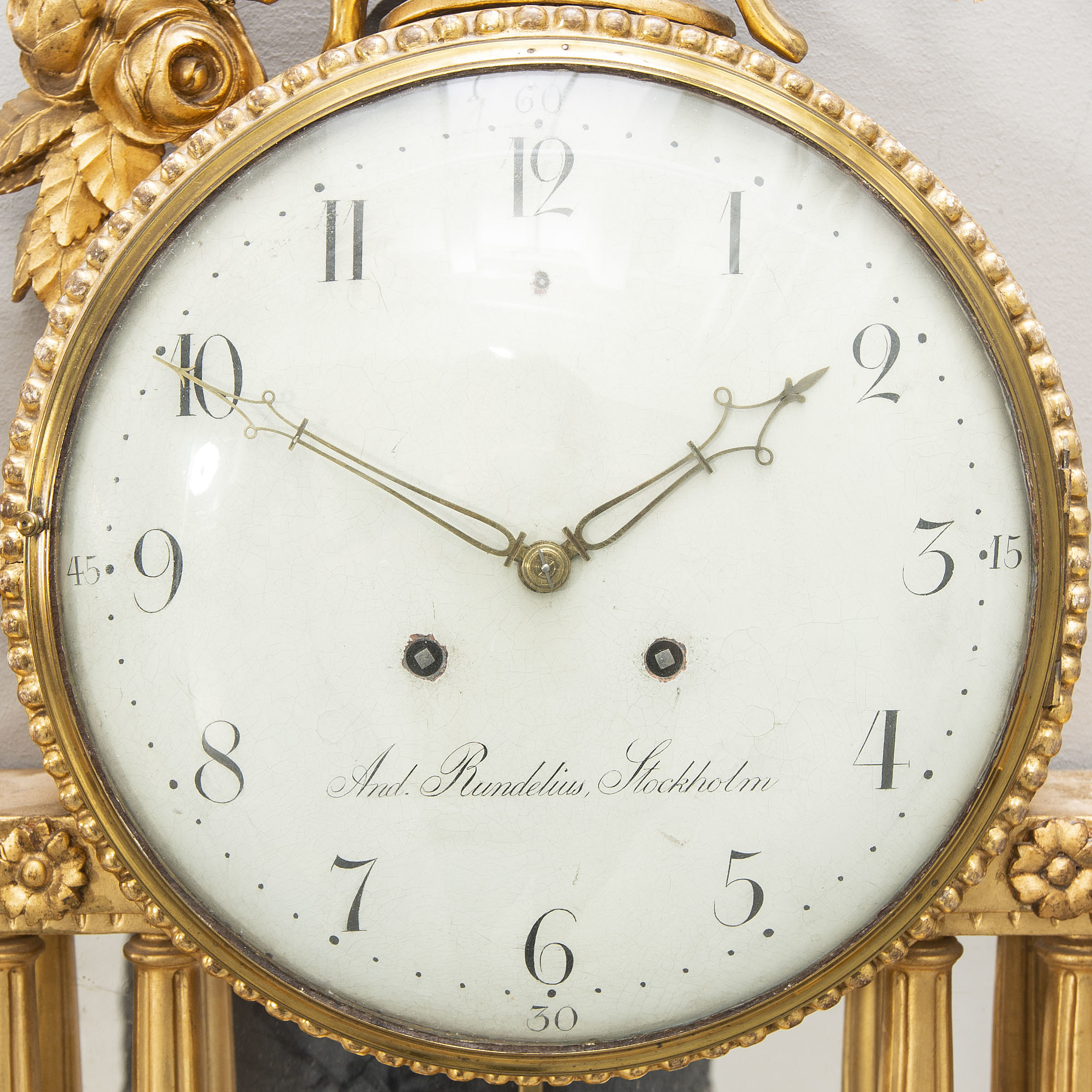 Väggpendyl, signerad Anders Rundelius Stockholm, (verksam 1786-1809 ...