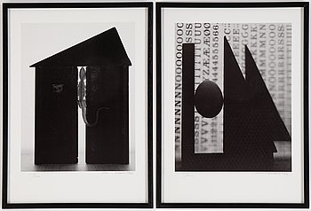 Hans Gedda, two offset prints, 'Polaroid Portfolio. Nr 2', 1990, signed ...