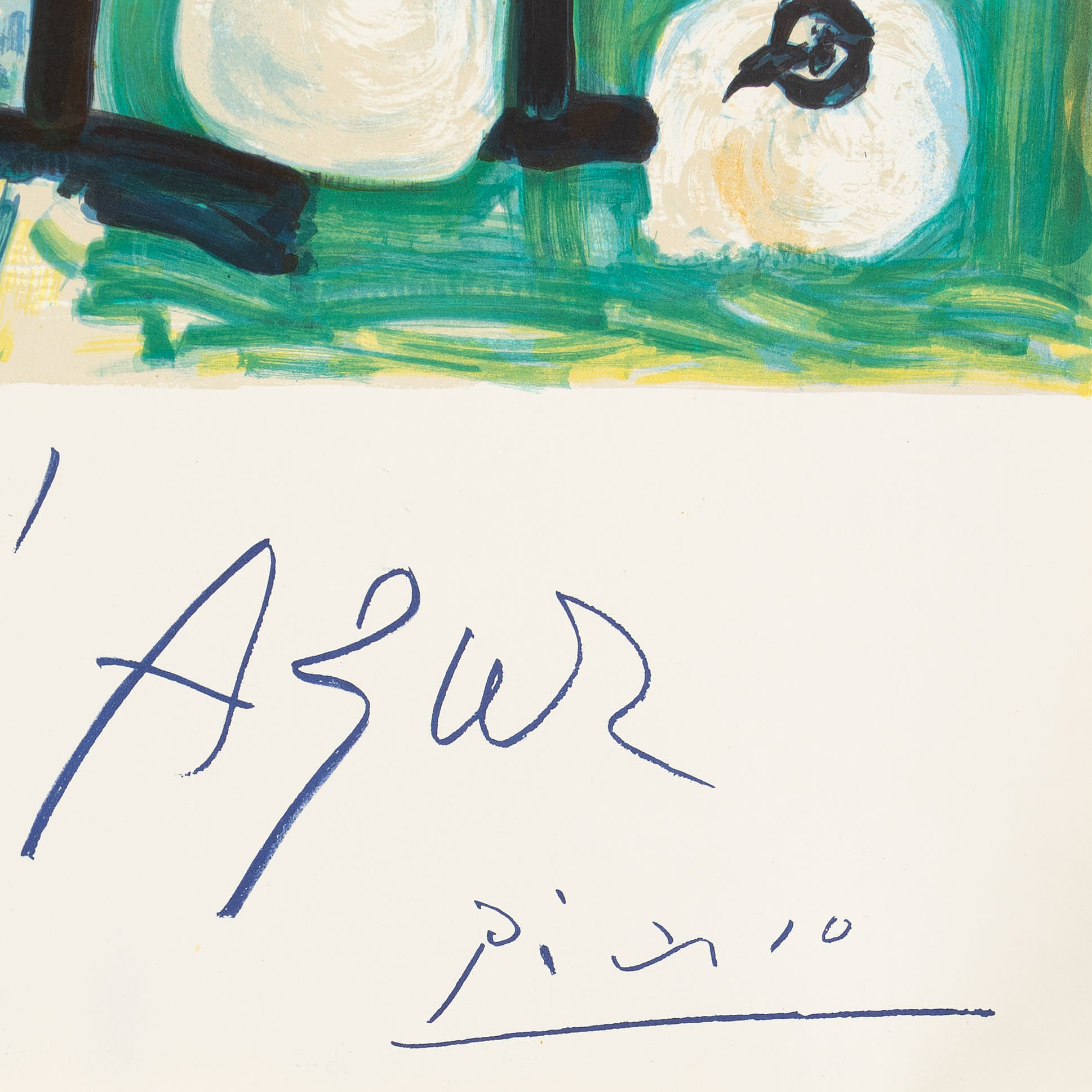 Pablo Picasso After Color Lithographic Poster Made By Henri Deschamps