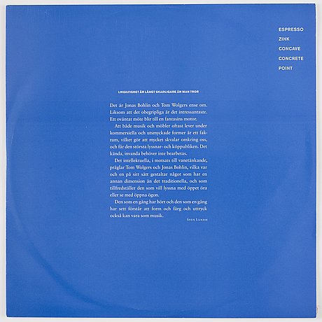 Tom Wolgers, "Sound Construction 4", ed. 500, an album for Jonas Bohlin ...