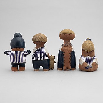 Lisa Larson, a set of four stoneware figurines, Gustavsberg. - Bukowskis