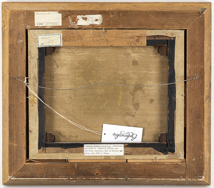 Johannes Raphael Wehle, olja på duk, signerad. - Bukowskis