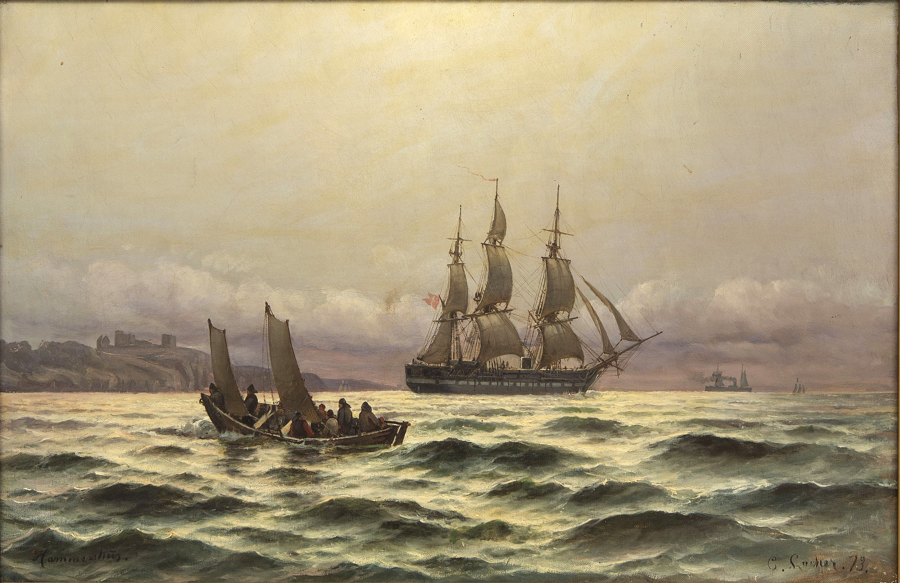 Carl Locher, a signed and dated oil on canvas. - Bukowskis