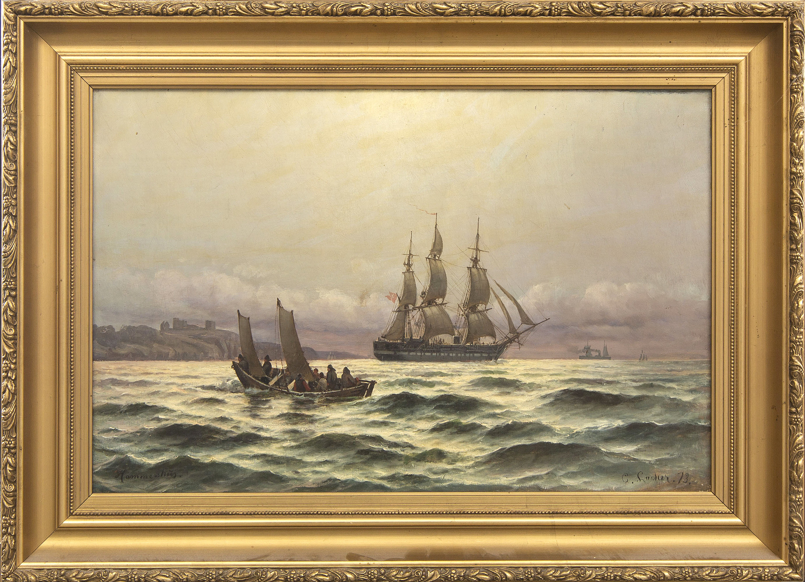 Carl Locher, a signed and dated oil on canvas. - Bukowskis